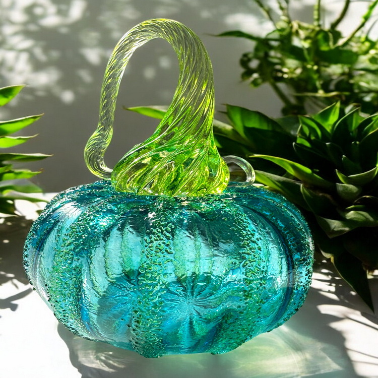 Pumpkins: Sugar Plum Turquoise Sparkle Pumpkin